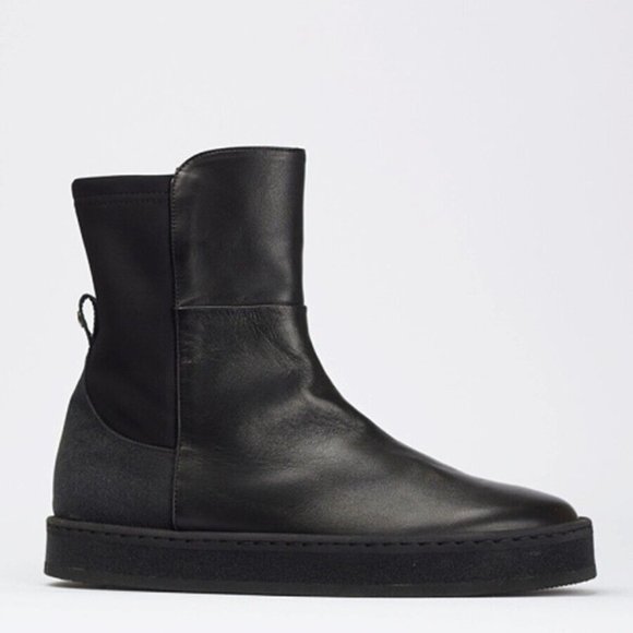 Agl | Shoes | 50 Agl Chelsea Boot Nappa Black Platform Shimmer Heel ...